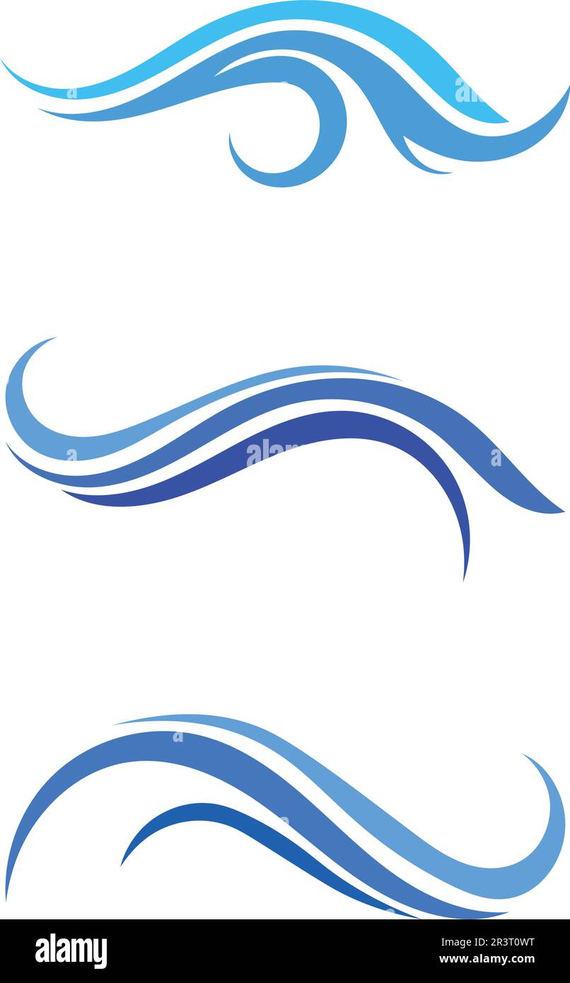 Wellen Strand Logos und Symbole Vorlage Symbole app Stock-Vektorgrafik ...