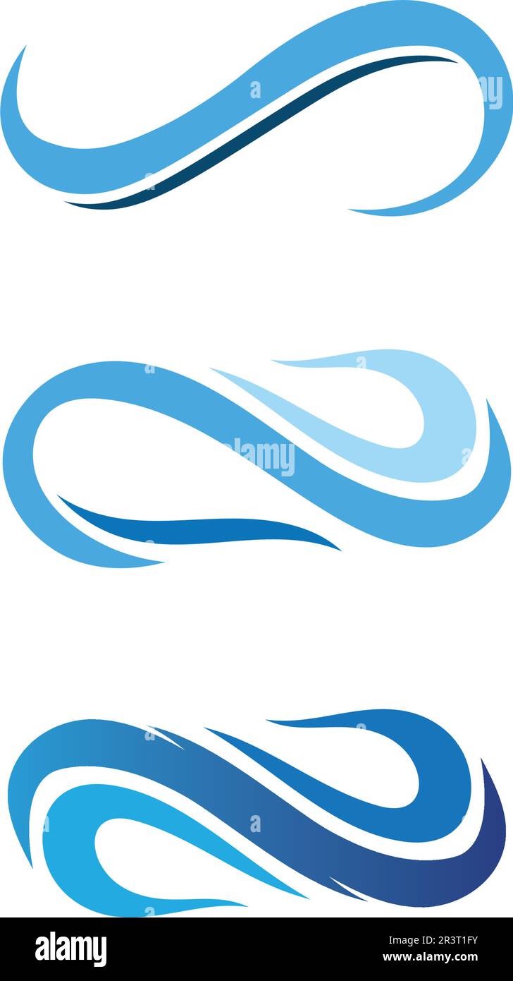 Wellen Strand Logos und Symbole Vorlage Symbole app Stock-Vektorgrafik ...