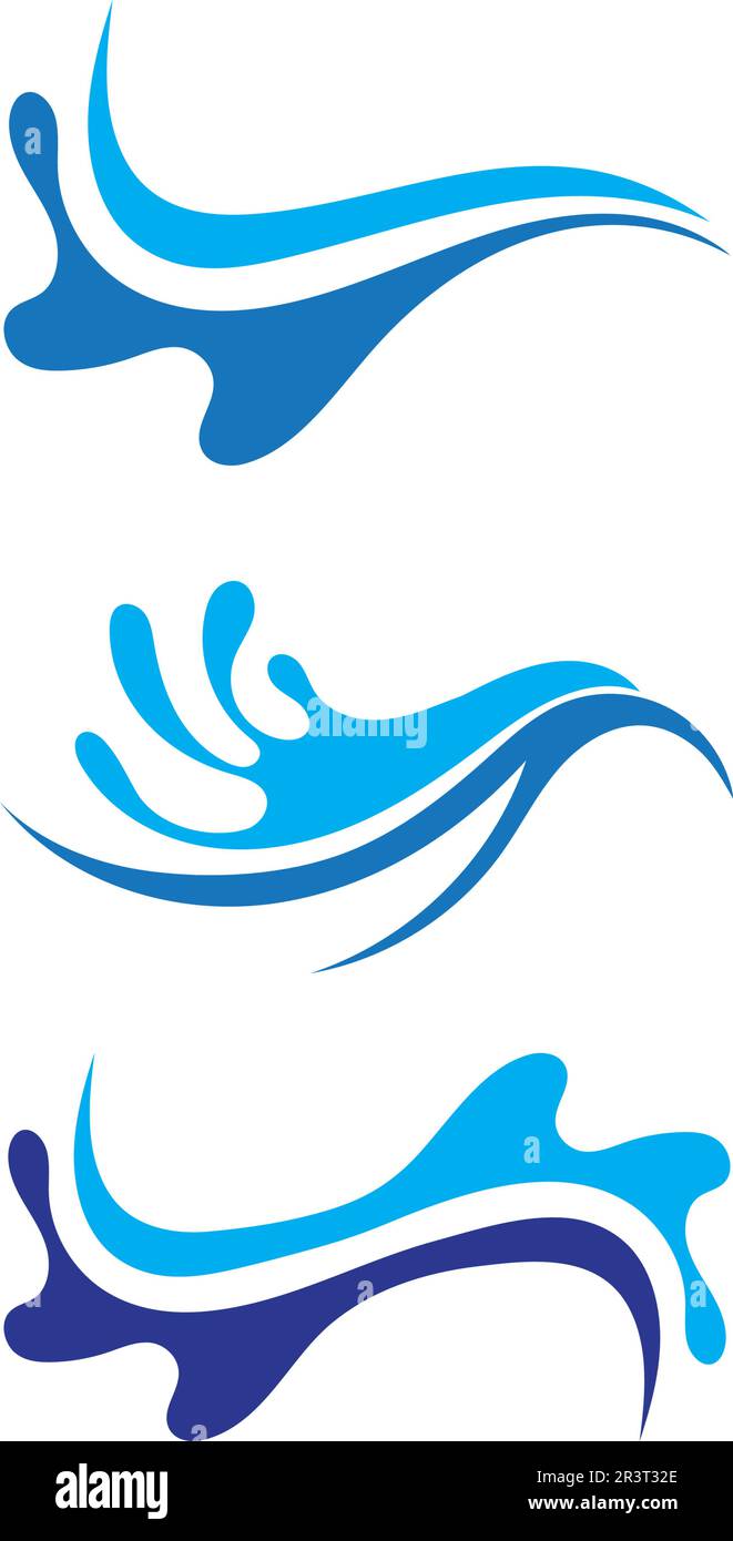 Wellen Strand Logos und Symbole Vorlage Symbole app Stock-Vektorgrafik ...