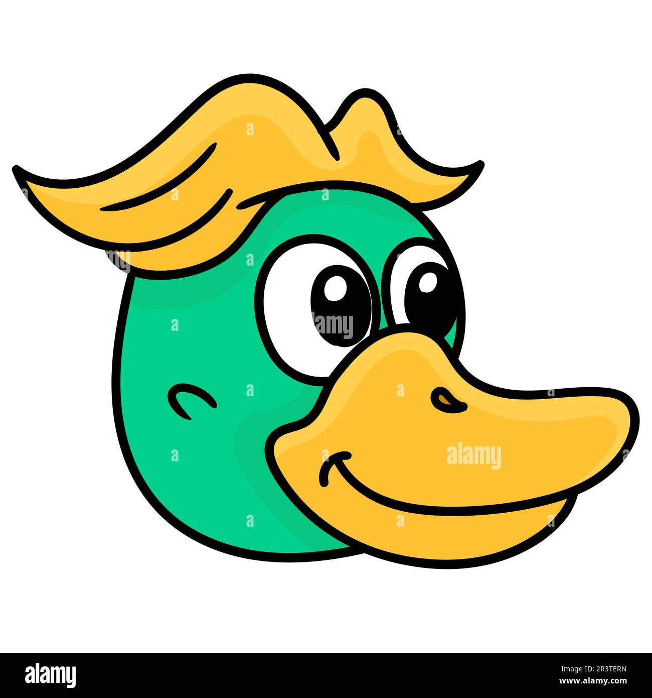 Mittelhaarige Entenkopf-Emoticon, Koodle-Symbol-Bild Kawaii ...