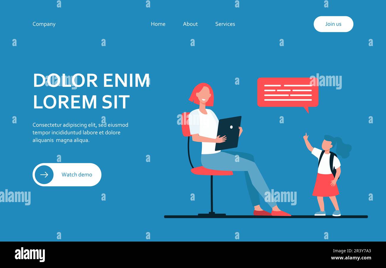 Mutter und schulmädchen Stock-Vektorgrafiken kaufen - Alamy