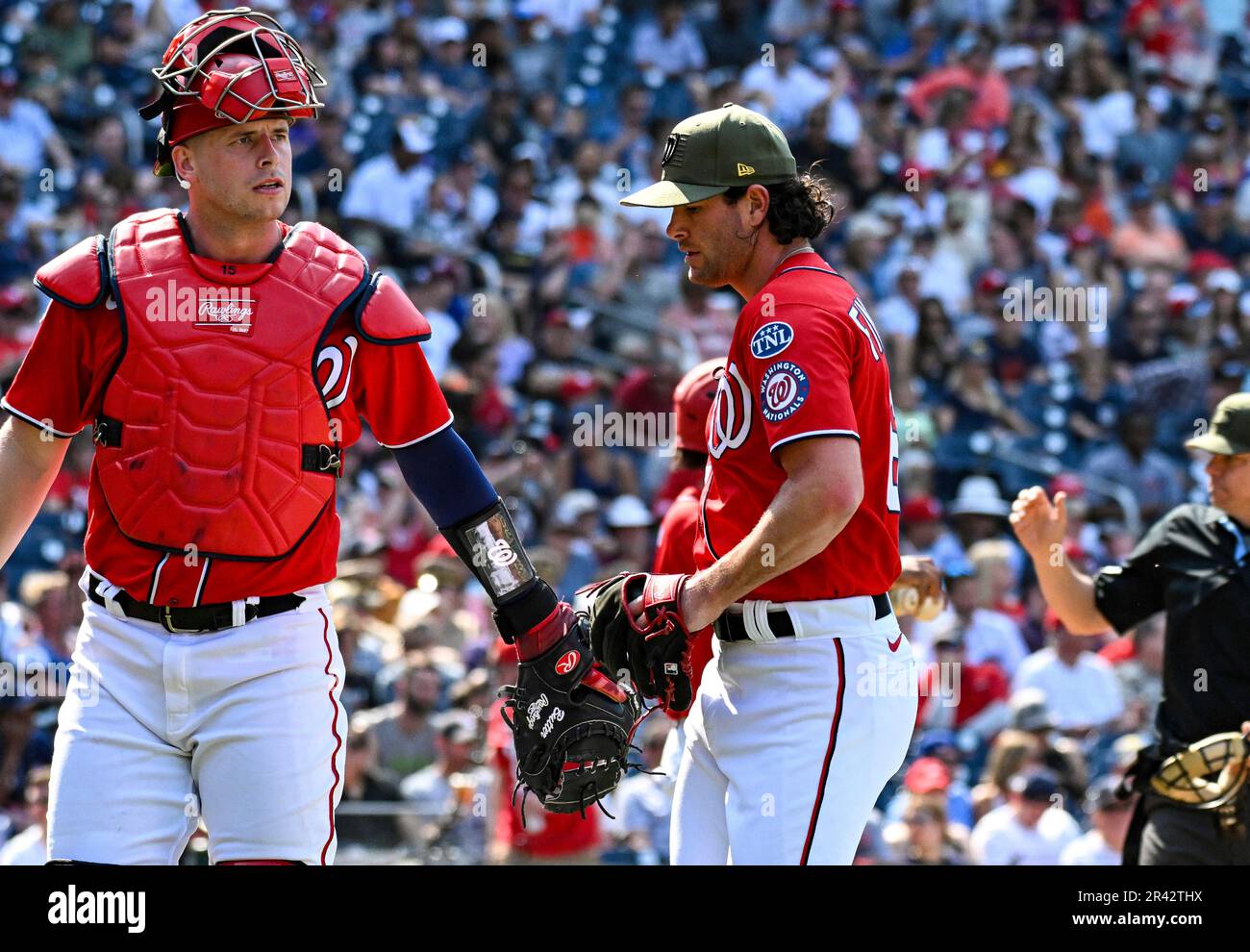 WASHINGTON, DC - May 21: Washington Nationals catcher Riley Adams (15 ...