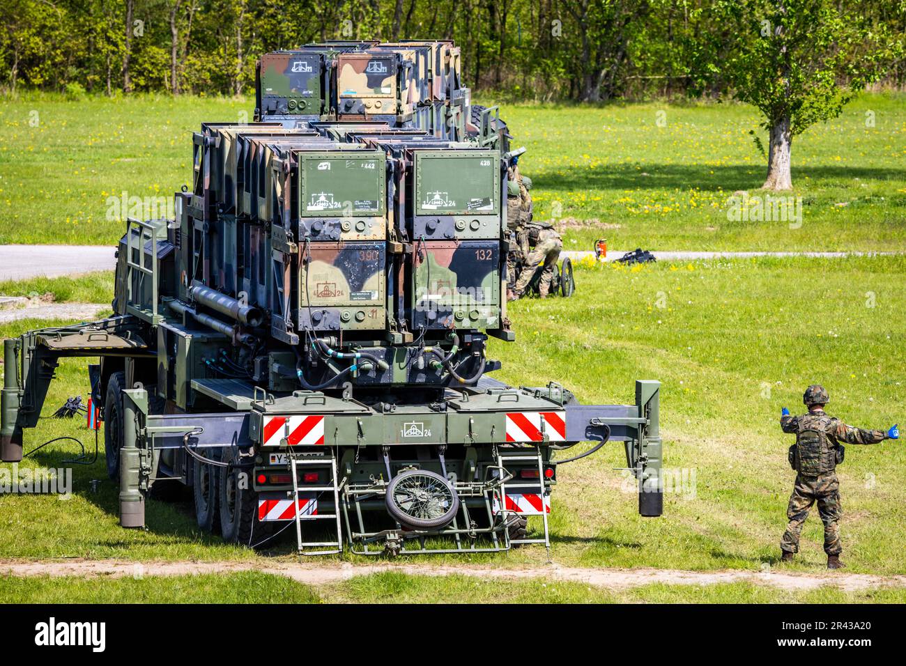 Gubkow, Deutschland. 11. Mai 2023. Soldaten der Air Defense Missile ...
