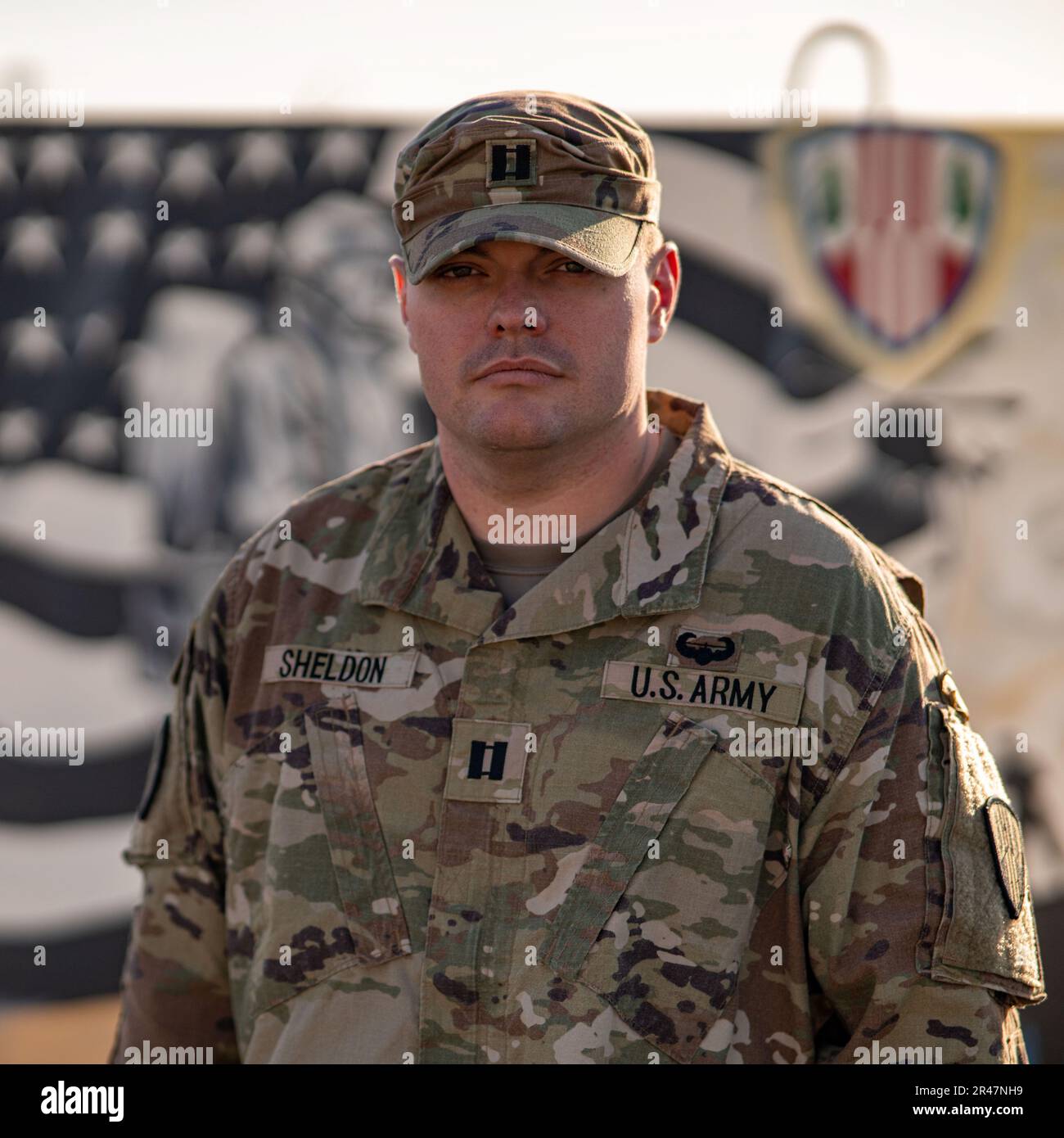 USA Armeekapitän Gunnar Sheldon, ein Einsatzoffizier der 369 ...