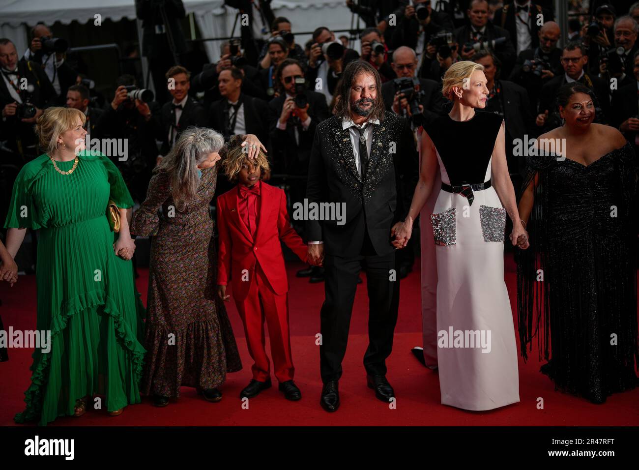 Deborah Mailman, from right, Cate Blanchett, director Warwick Thornton ...