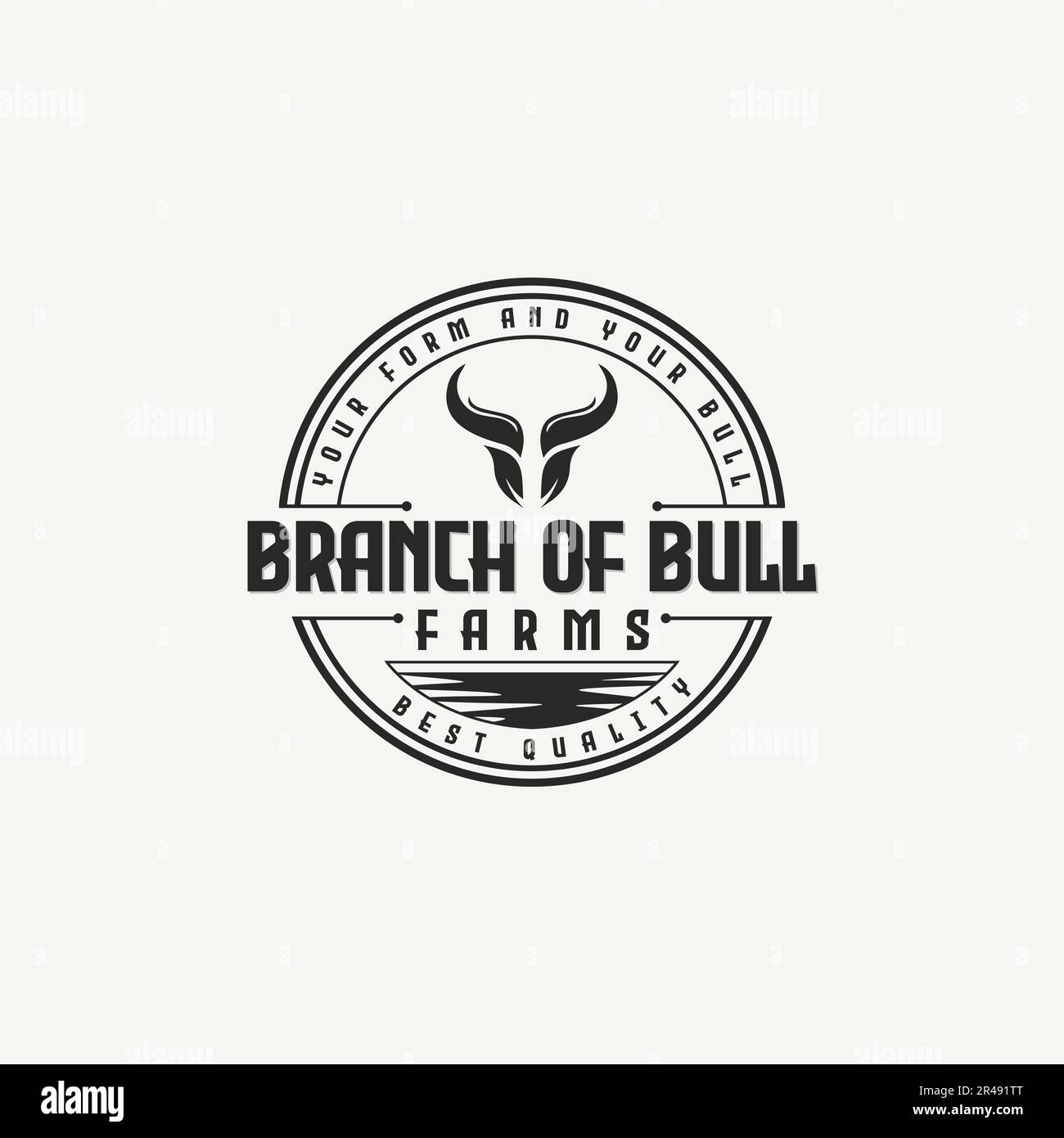 Bull logo design Stock-Vektorgrafiken kaufen - Alamy