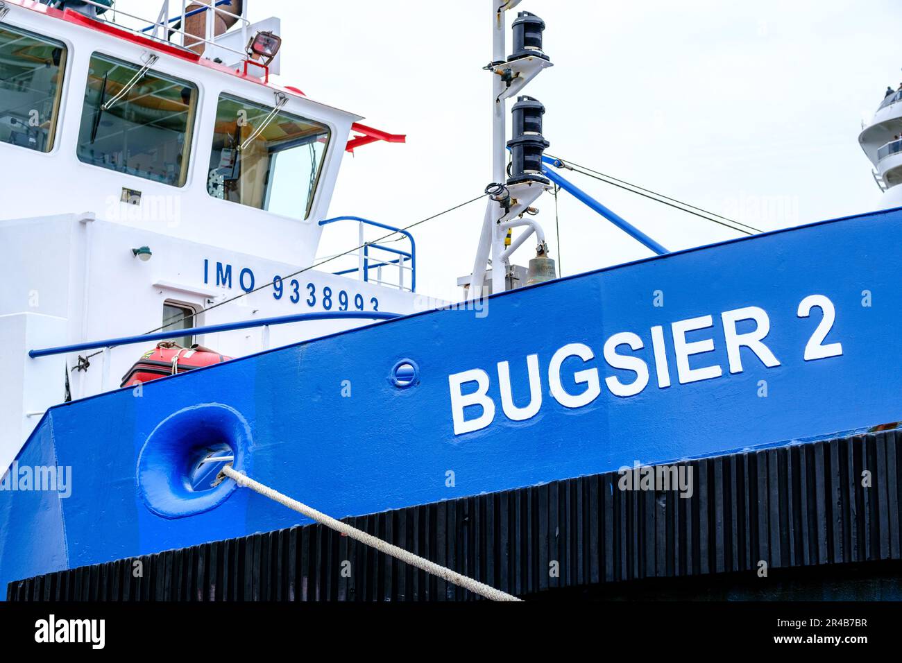 Stavanger, Rogaland, Norwegen, Mai 19 2023, Blue Work oder Tug Boat ...