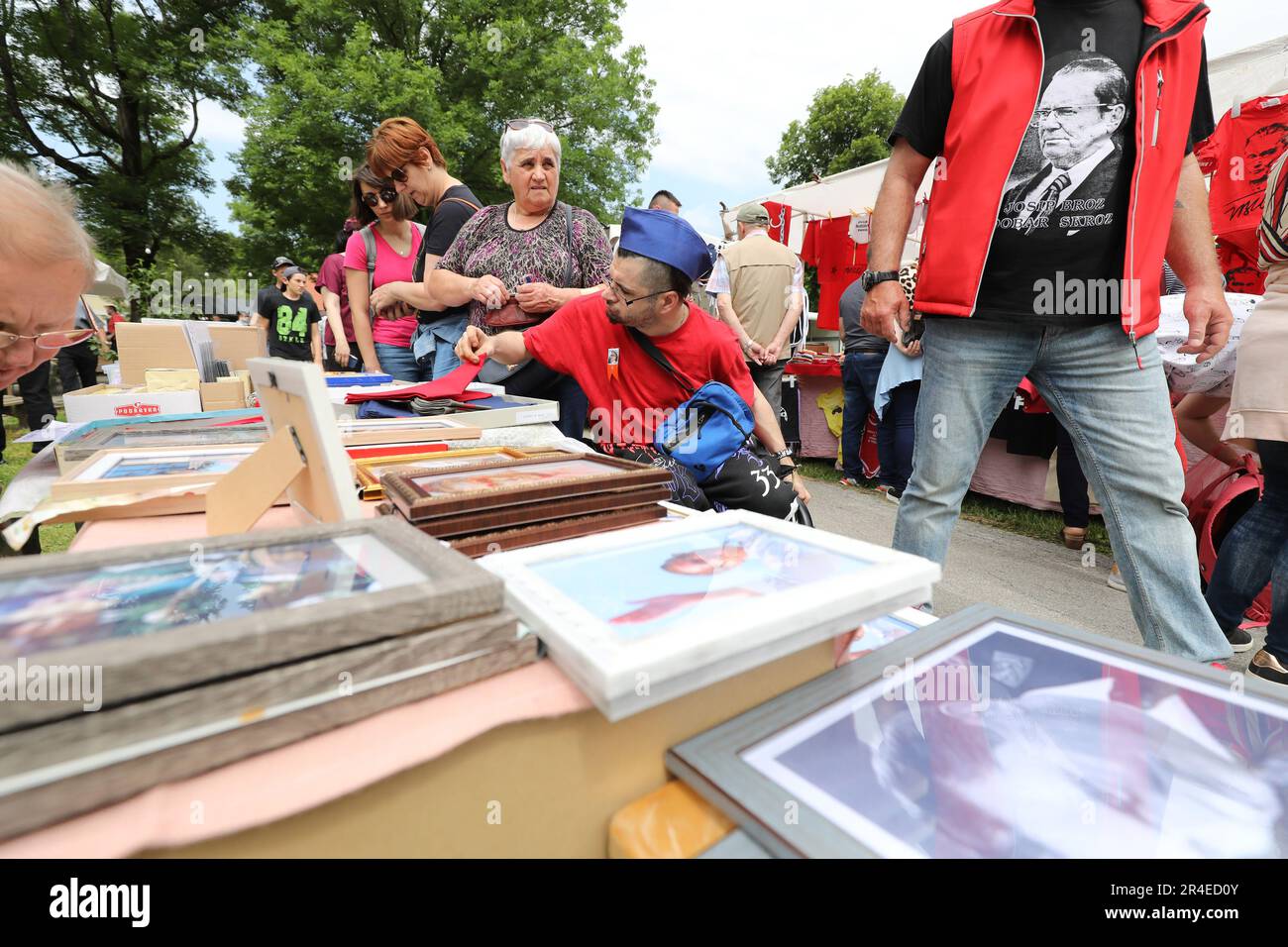 Zagreb, Kroatien. 27. Mai 2023. Mehrere hundert Bewunderer von Josip ...