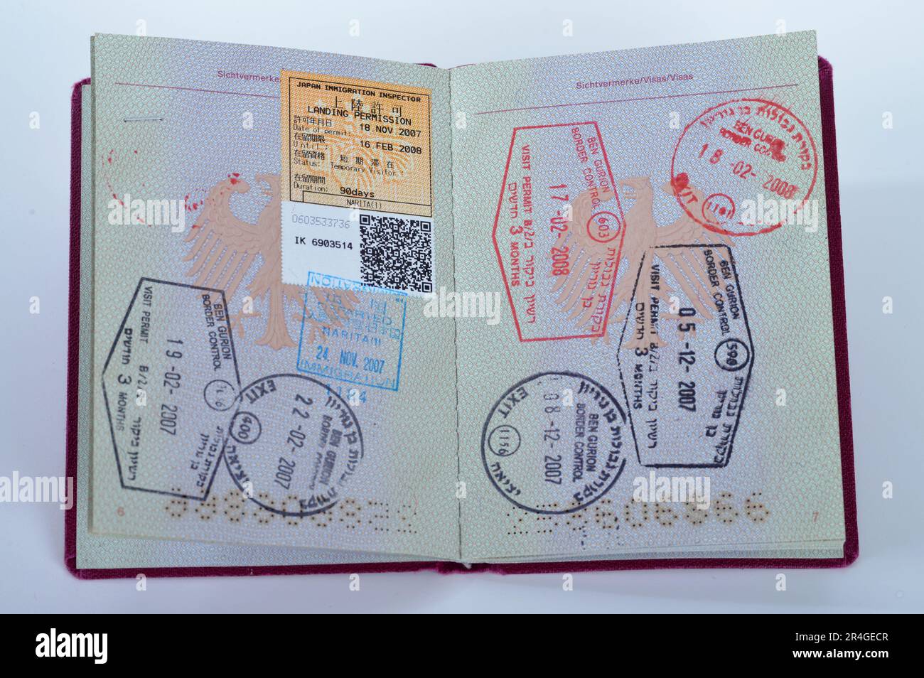 Reisepass, Reisepass, Personalausweis, Personalausweis, Visumstempel ...