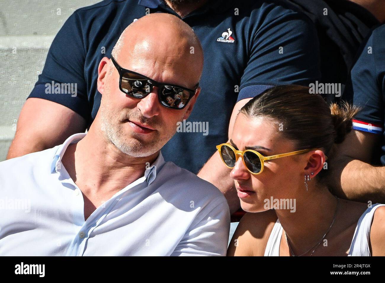 Thierry OMEYER und seine Tochter Manon am ersten Tag des Grand-Slam ...