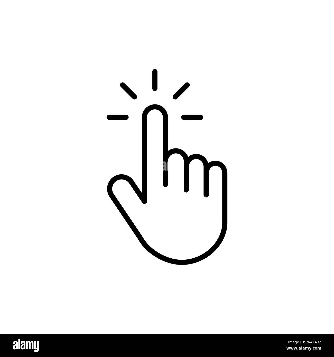 Hand-Cursor-Symbol. Vektor des Cursorsymbols. Klicken des Hand-Cursor ...