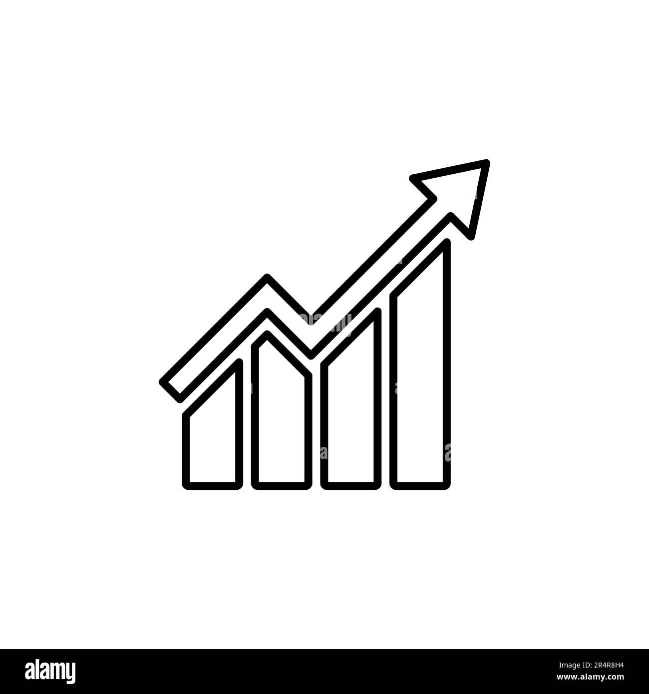 Symbol für wachsendes Diagramm. Diagrammsymbol. Diagrammsymbol Stock-Vektorgrafik - Alamy