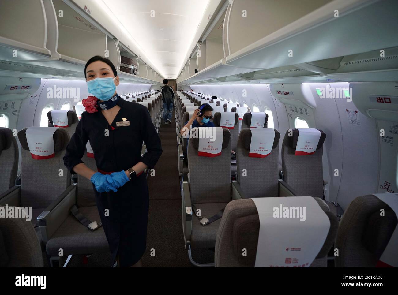 C919 aircraft of China Eastern Airline which will make its first regular flight is pictured at ...