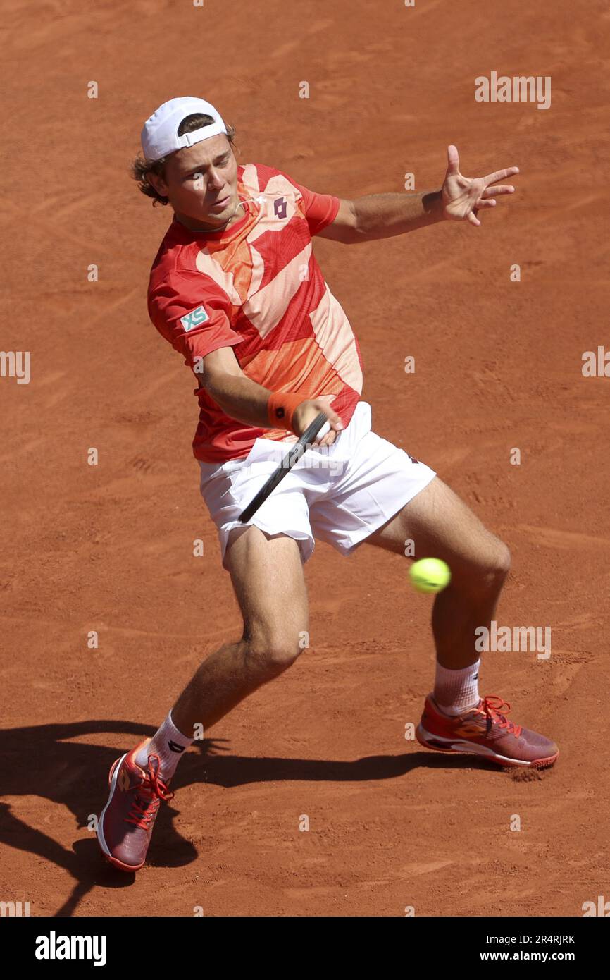 Aleksandar Kovacevic aus den USA am 2. Tag der French Open 2023, Roland ...