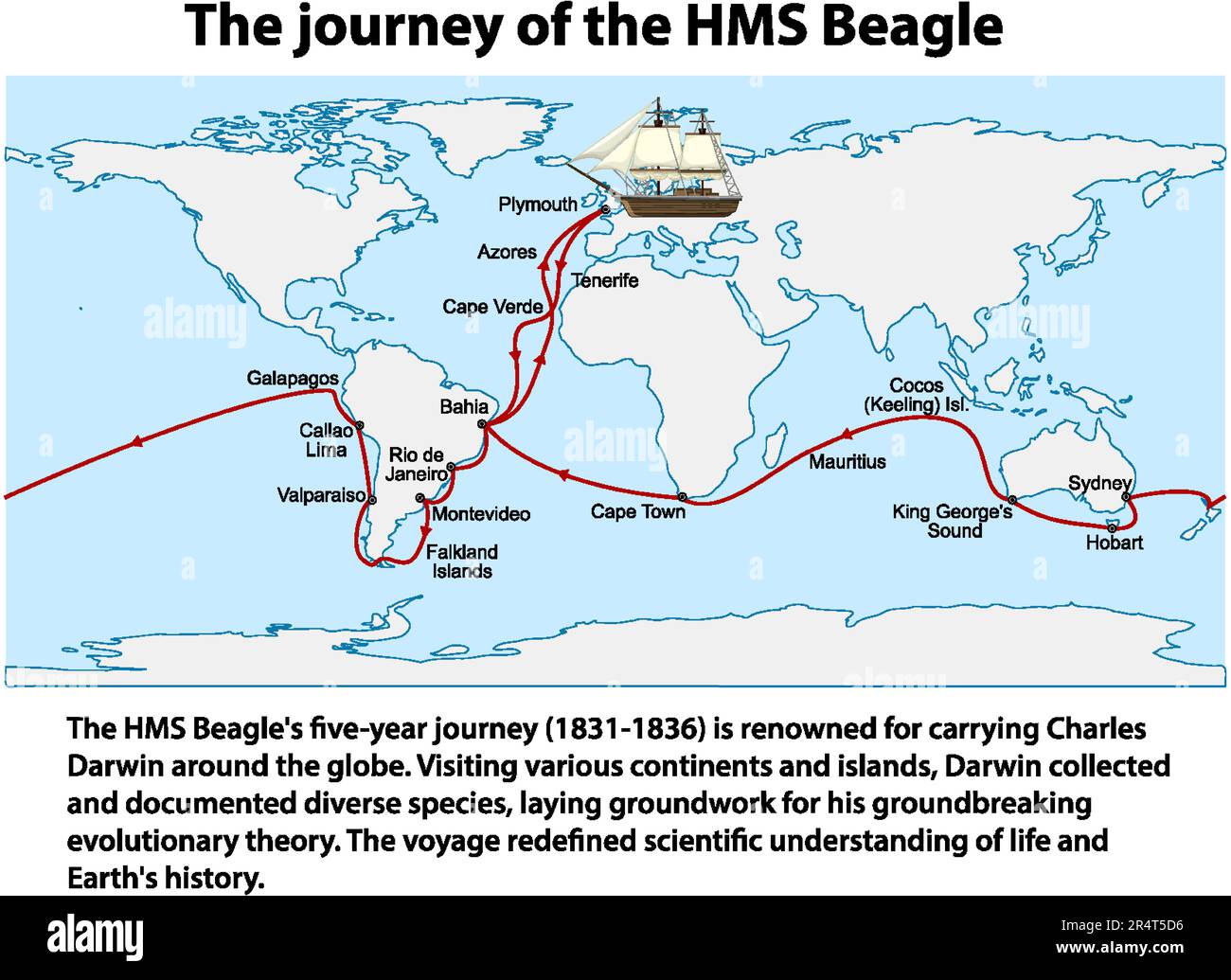 Beagle expedition Stock-Vektorgrafiken kaufen - Alamy