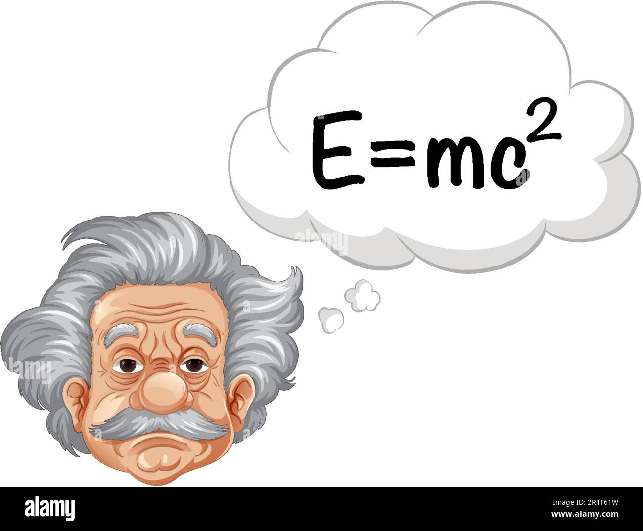 Bangkok, Thailand 25. Mai 2023. Die Karikatur des Albert Einsteins Denkbildes Stock-Vektorgrafik ...