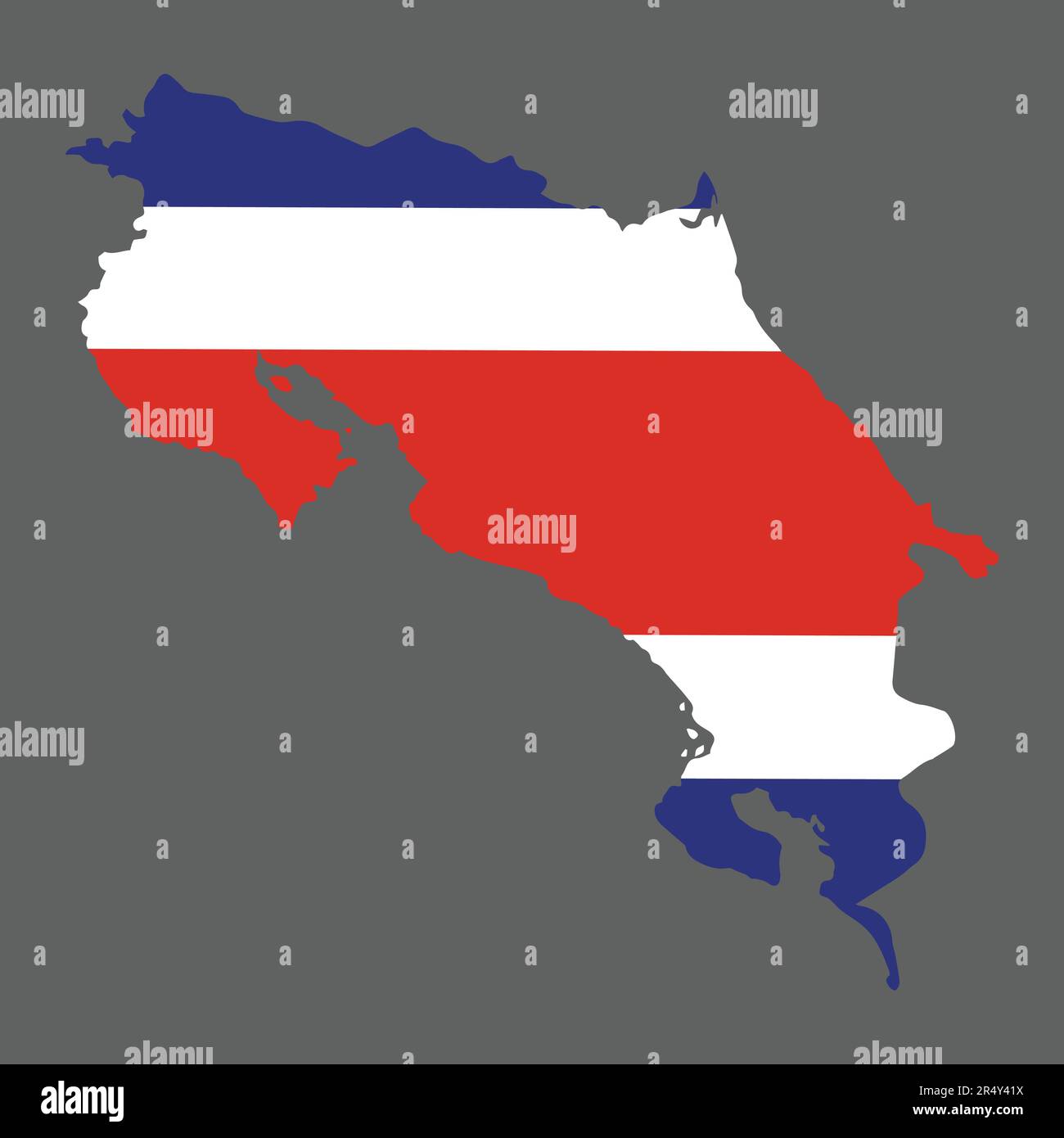 Mapa de la bandera de costa rica -Fotos und -Bildmaterial in hoher Auflösung – Alamy
