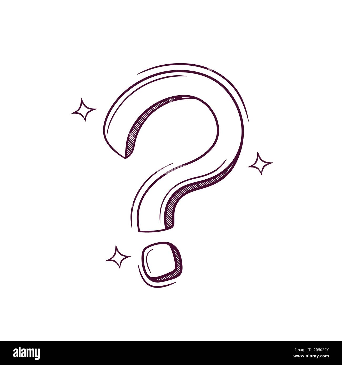 Handgezeichnetes Fragezeichen. Doodle Vector Sketch-Illustration Stock ... Handgezeichnetes Fragezeichen. Doodle Vector Sketch-Illustration Stock ...