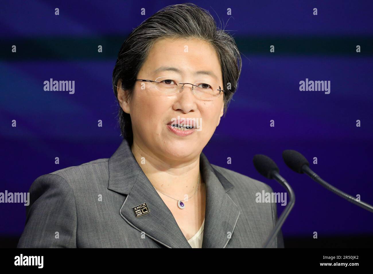 FILE - Lisa Su, president and CEO of Advanced Micro Devices, attends ...