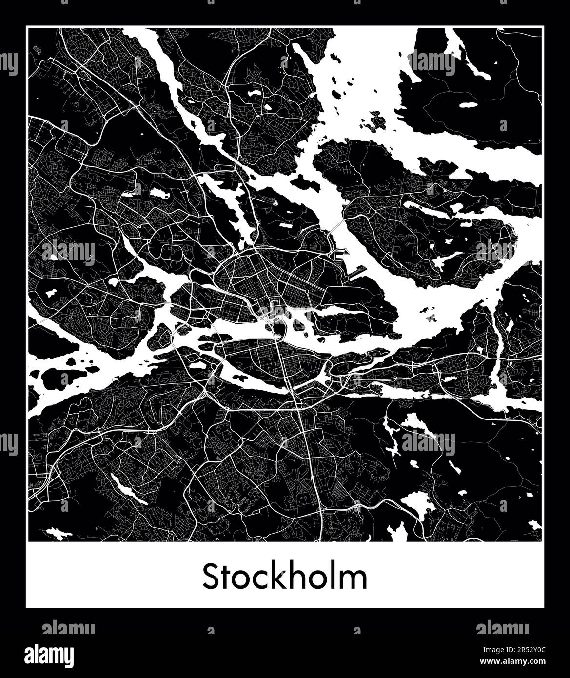 Stockholm tourist map vector Stock-Vektorgrafiken kaufen - Alamy