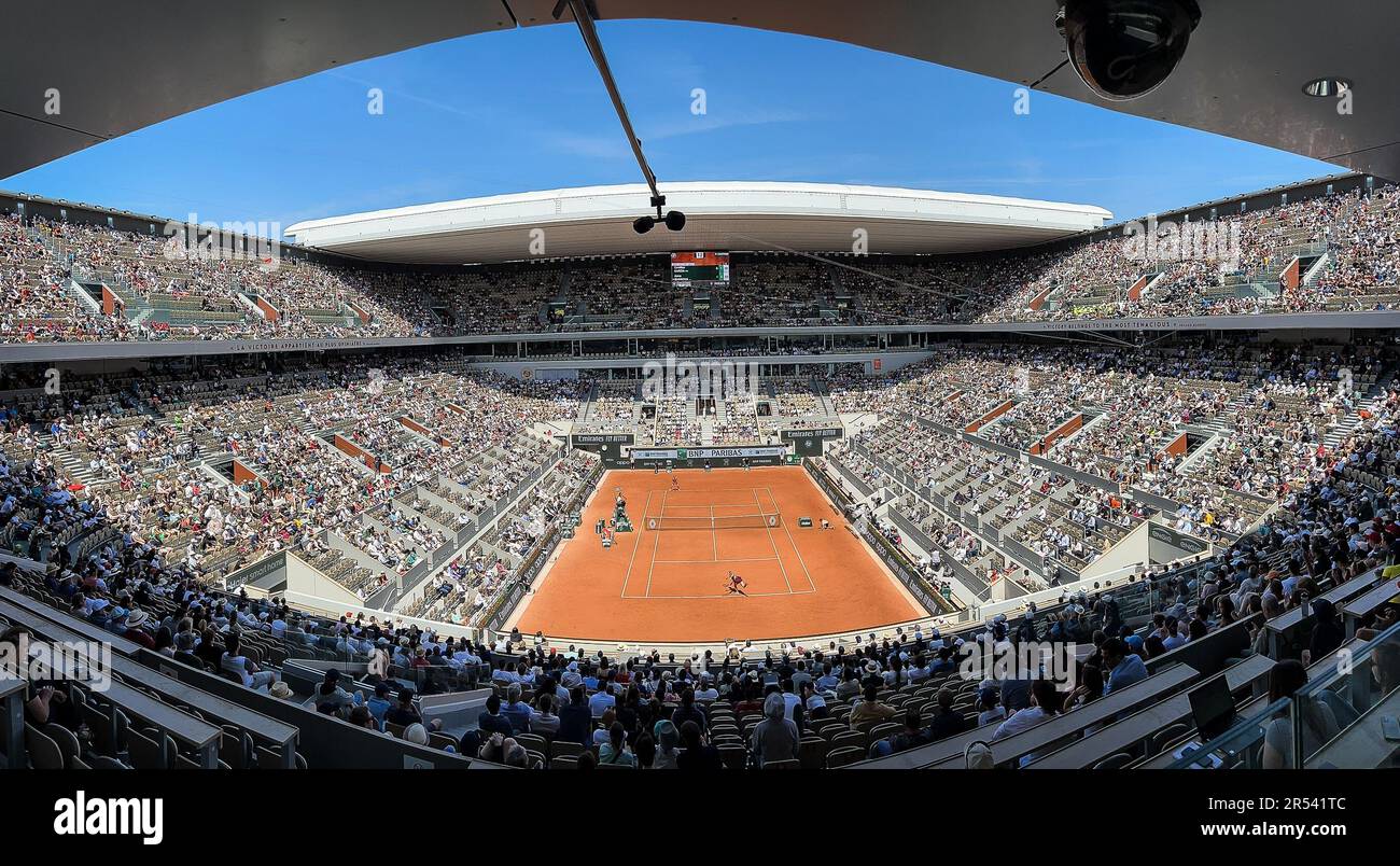 Paris, Frankreich - 31. Mai 2023, Allgemeine Ansicht von Court Philippe ...