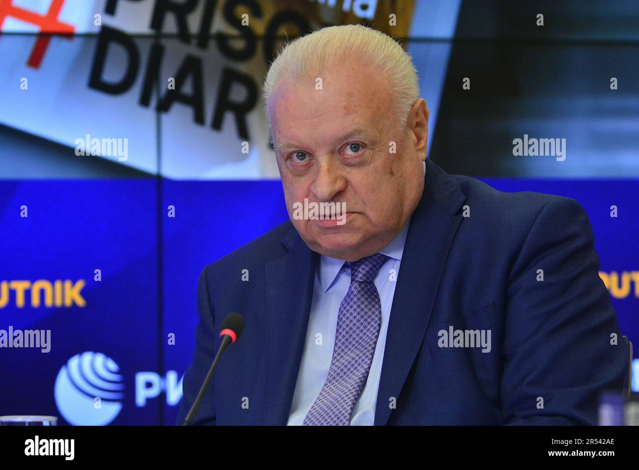 Maria Butina präsentierte heute in Moskau am 15. Mai 2023 einen ...