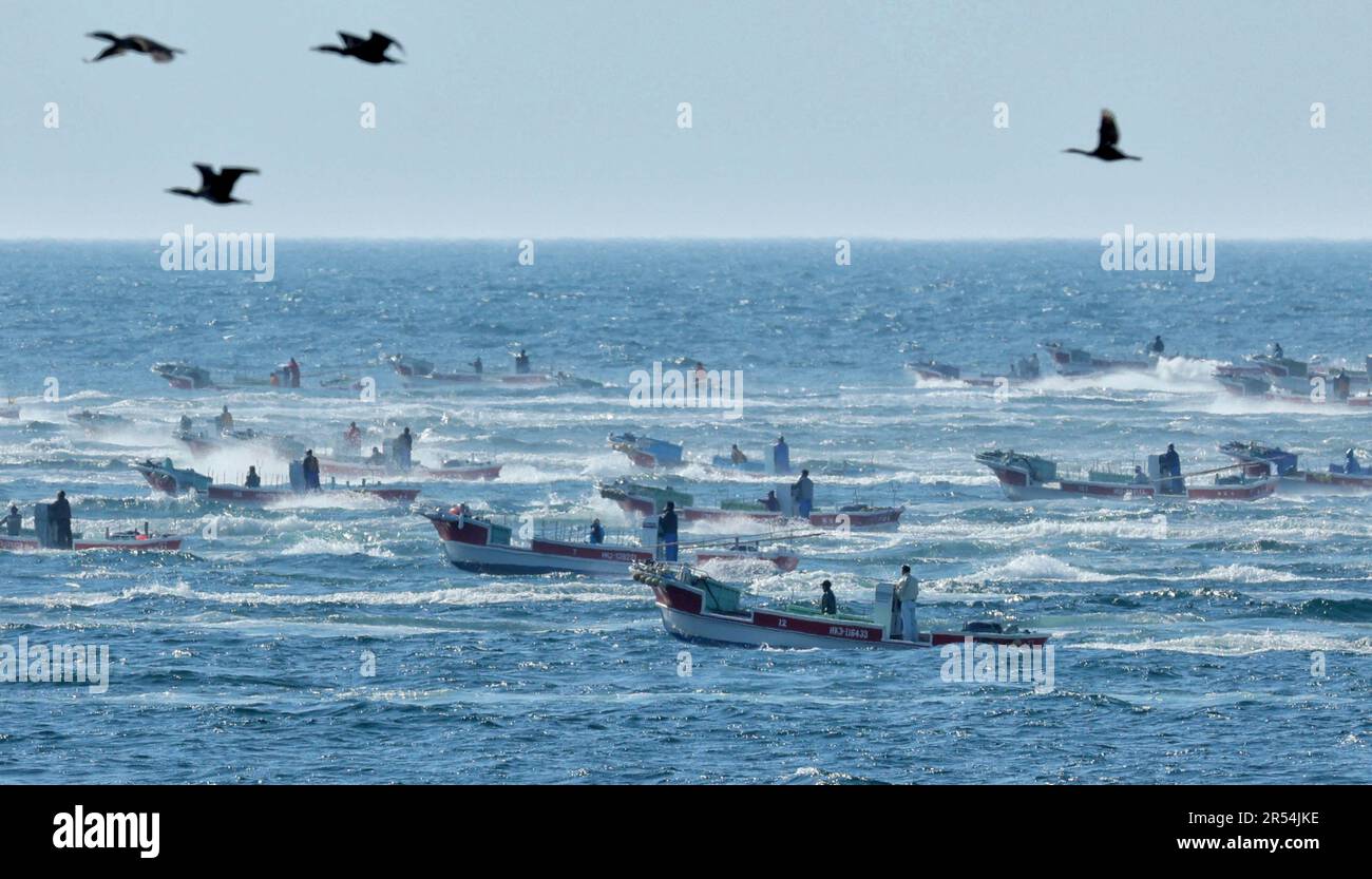 Kelp fishing around Kaigara Island in the Habomai Islands of the ...