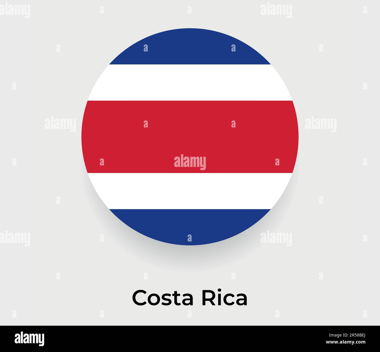 Abbildung: Costa-Rica-Flaggenblase Kreis rundes Symbol Vektor-Symbol ...