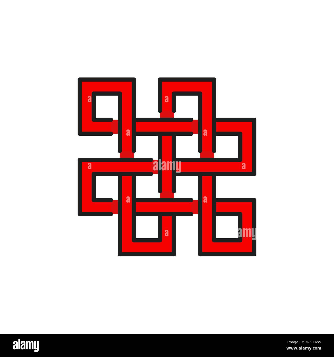 Shrivatsa-Symbol, das im Hinduismus und in der Jainismus-Religion als ...