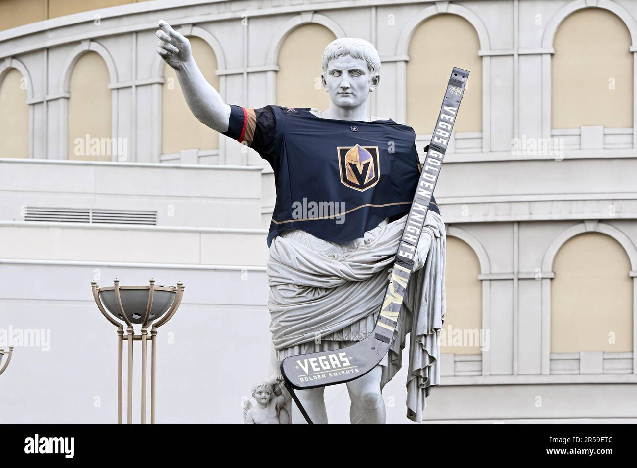 Las Vegas, Nevada, USA. 1. Juni 2023. Eine Statue von Julius Caesar vor ...