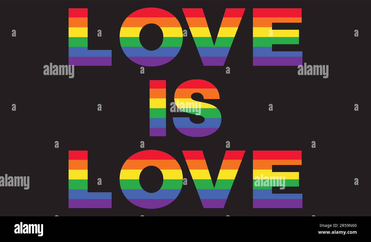 Regenbogen liebeskonzept Stock-Vektorgrafiken kaufen - Alamy