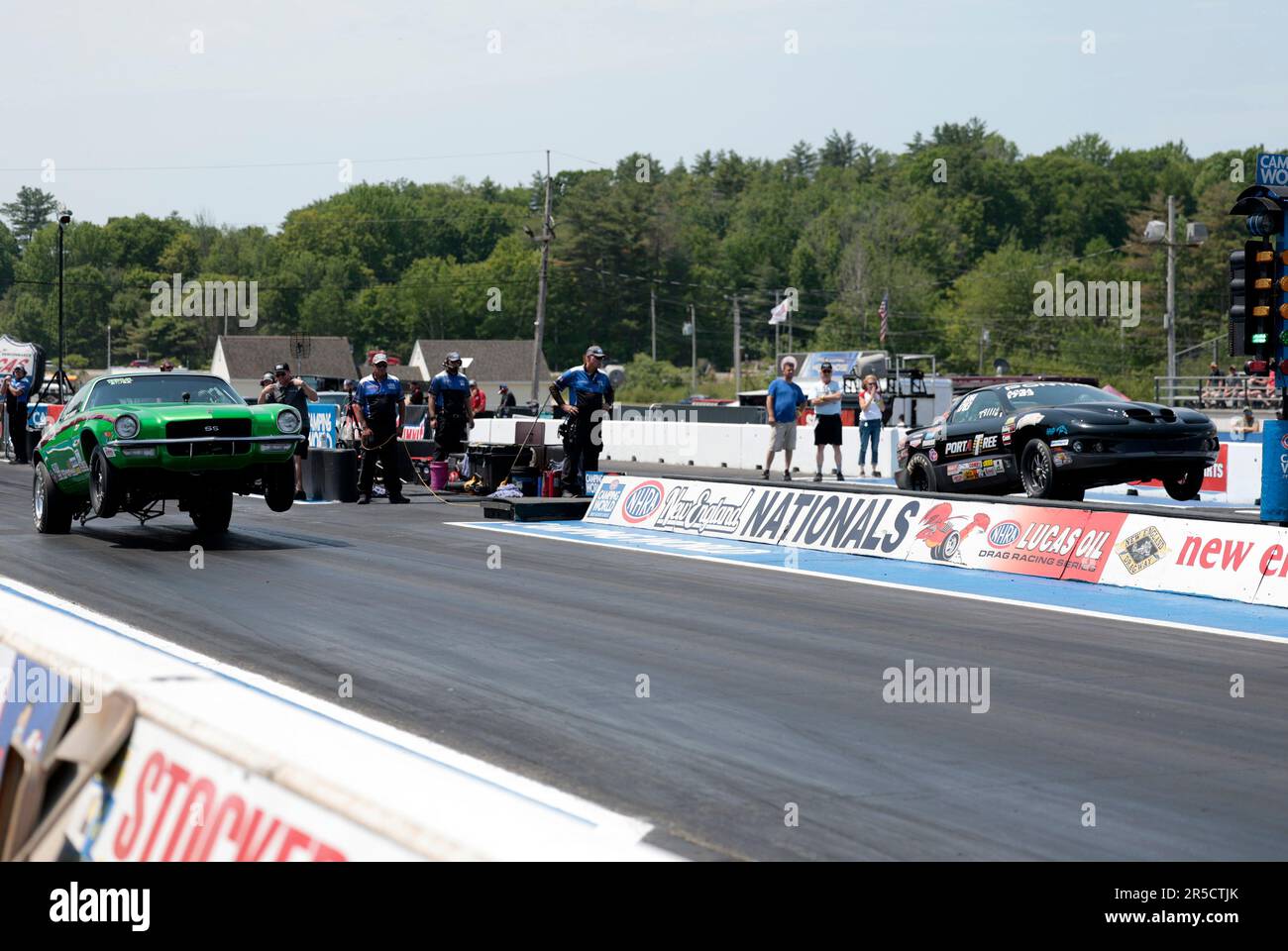 EPPING, NH - JUNE 02: Stock Eliminator class cars take off during ...