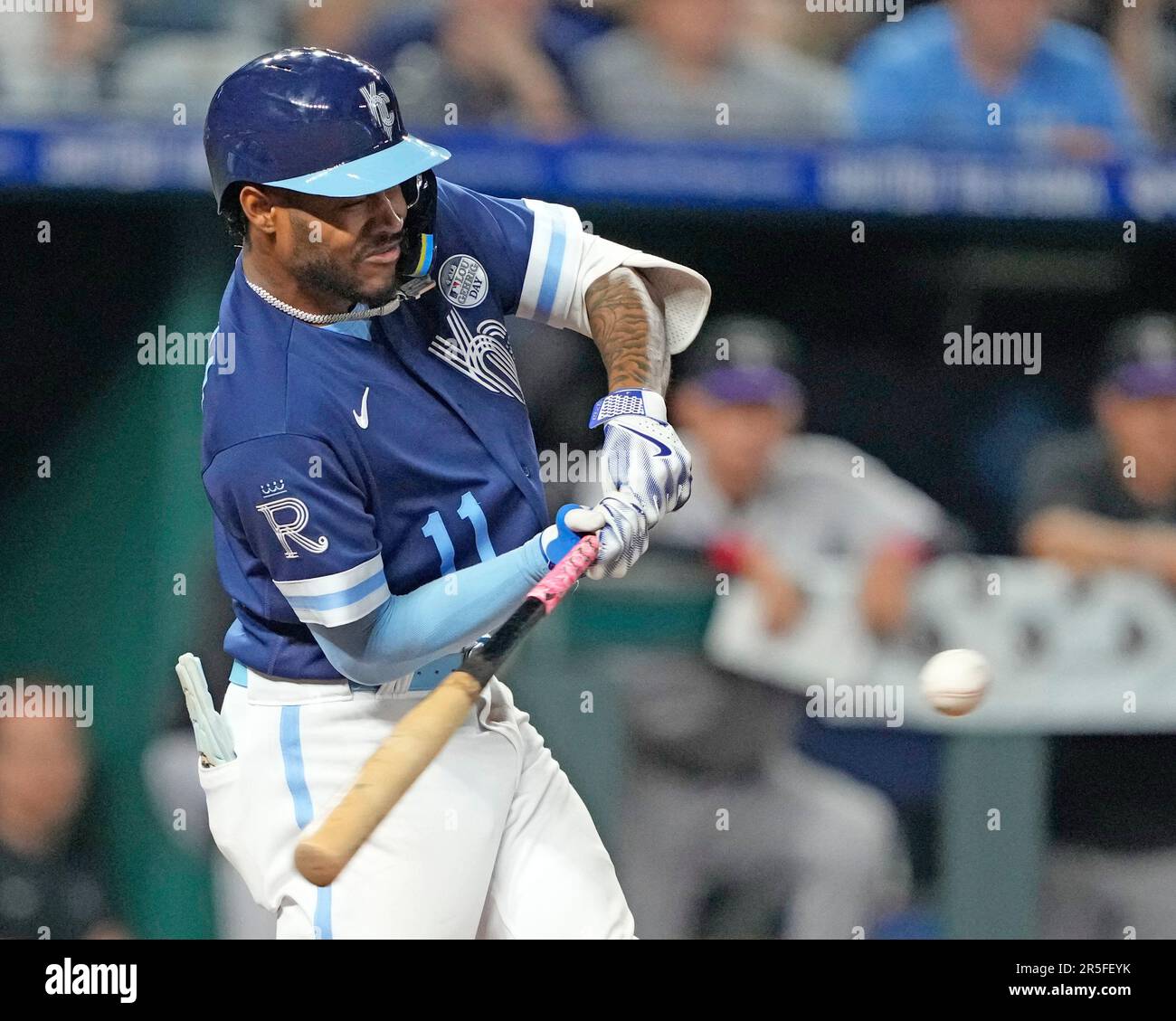 02. JUNI 2023: Der dritte Baseman der Kansas City Royals Maikel Garcia ...