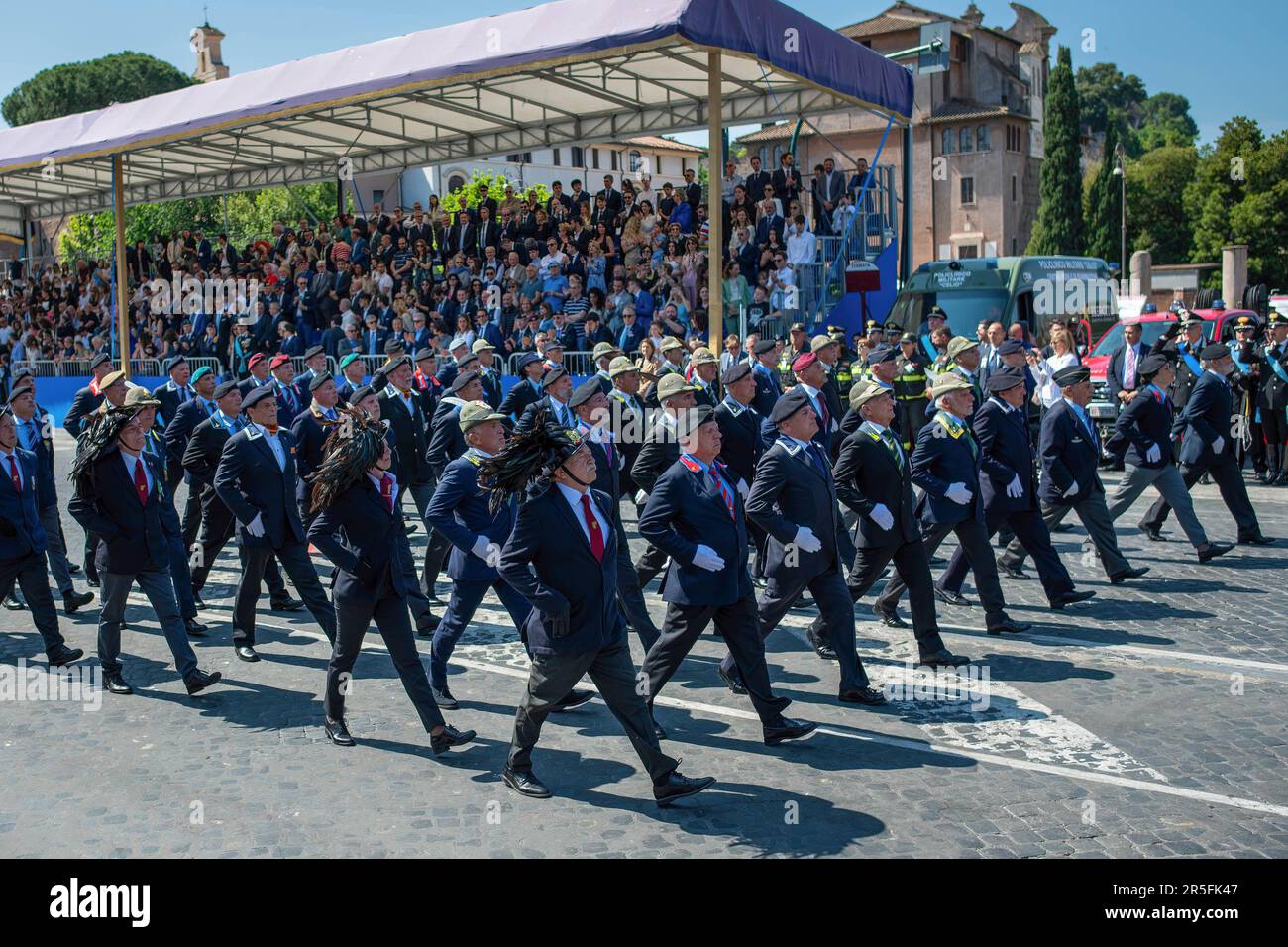 Rom, Italien. 02. Juni 2023. Ehemalige Angehörige der Streitkräfte ...