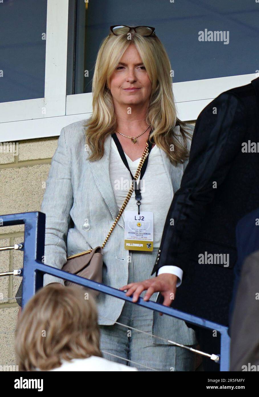Penny Lancaster auf den Tribünen vor dem Scottish Cup-Finale im Hampden ...