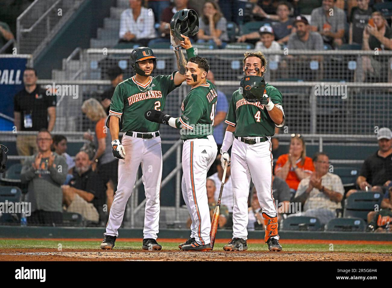 CORAL GABLES, FL - JUNE 02: Miami infielder CJ Kayfus (2), outfielder ...