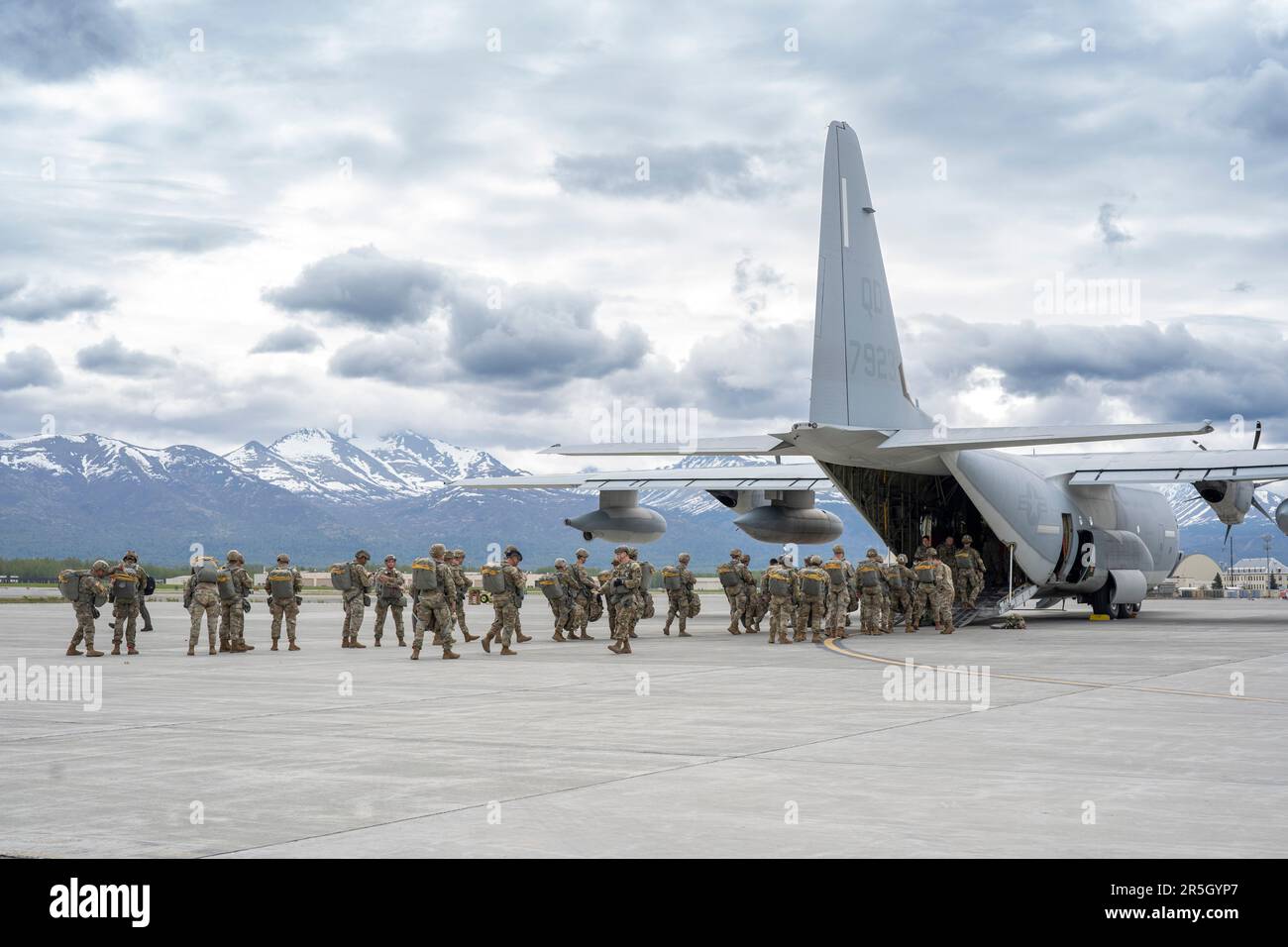 USA Fallschirmjäger des 3. Bataillons, des 509. Infanterie-Regiments, des 2. Infanterie-Brigaden ...