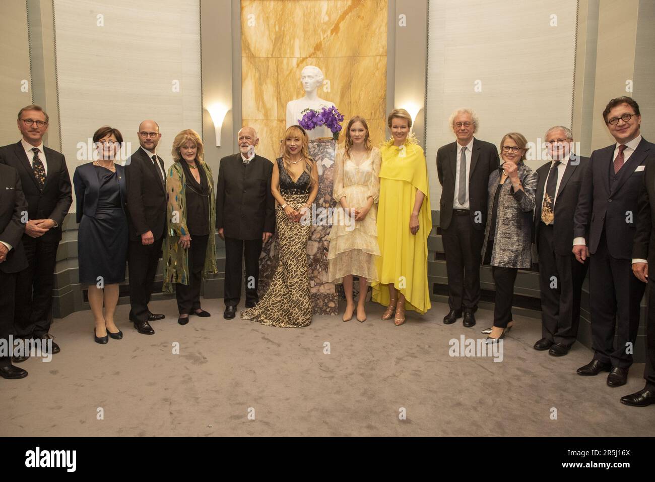 Brüssel, Belgien. 04. Juni 2023. Jury-Mitglieder Peter De Caluwe, Evamaria Wieser, Bejun Mehta ...
