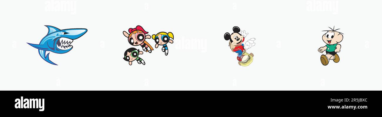 Mickey Mouse Logo, Powerpuff Girls Logo, Cebolinha Logo, Shark Logo ...