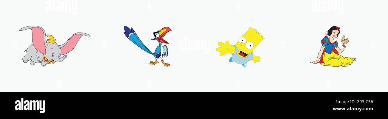 Snow White Logo, Disney's Zazu Logo, Bart Simpson Logo, Dumbo Logo ...