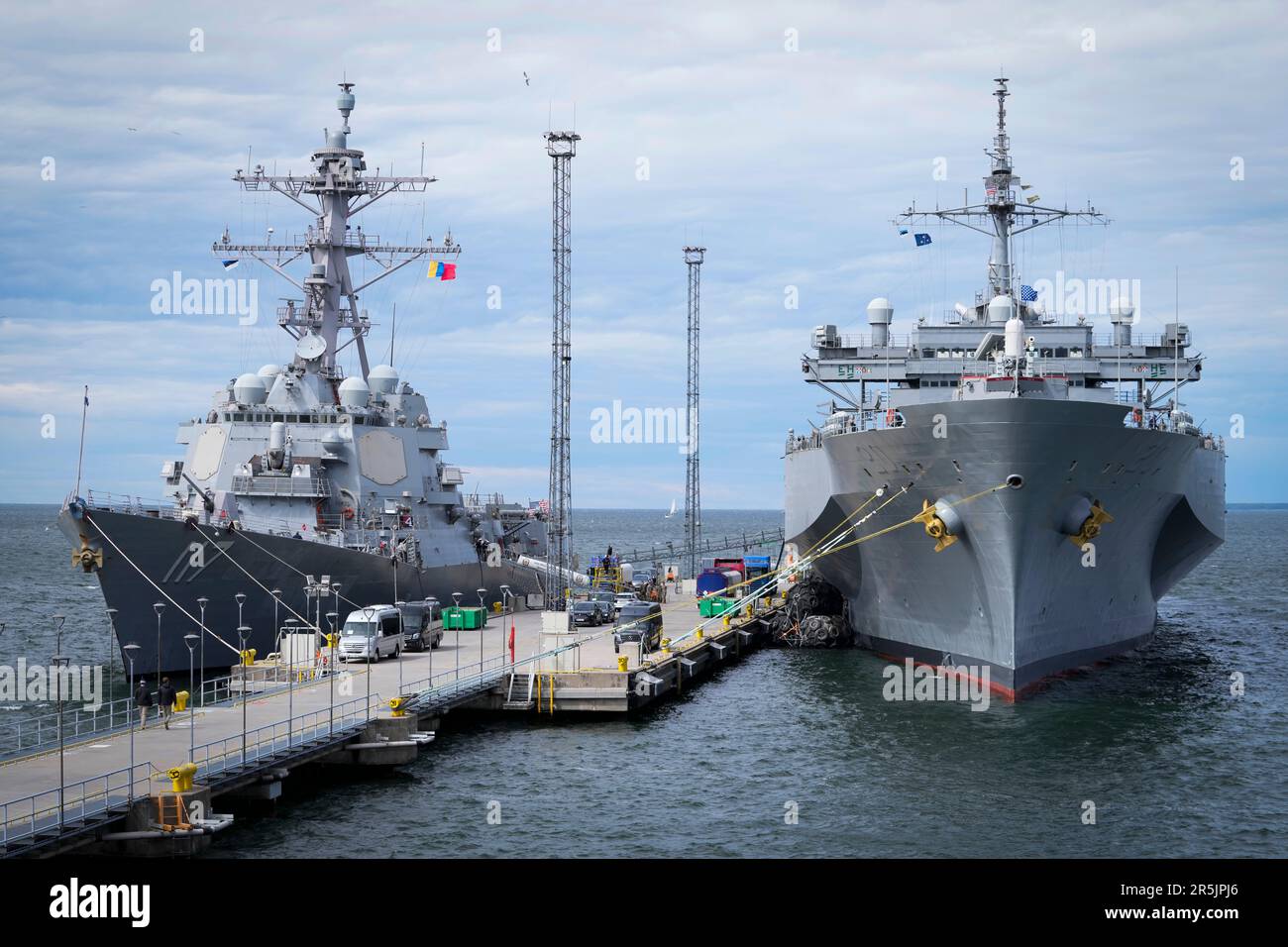 NATO warships are moored in Old Harbour in Tallinn, Estonia, Saturday ...