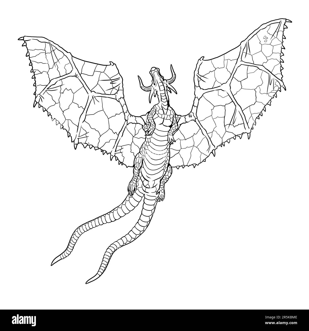 Fliegende Drachenzeichnungen In Farbe