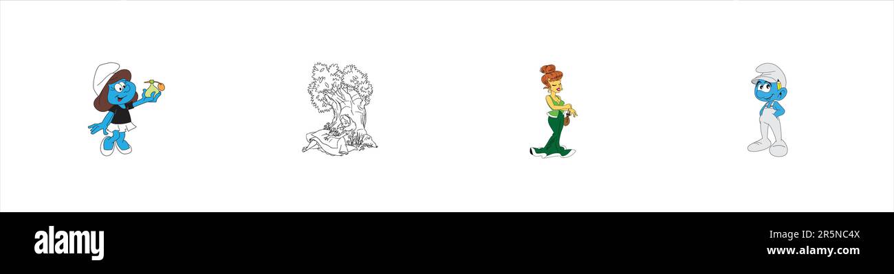 Smurfette Logo, Schlumpf Logo, Asterix Miss Nestorix Logo, Alice Logo ...