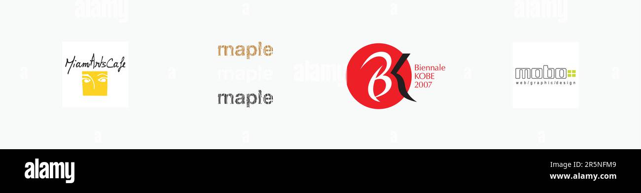 mobo Logo, Miami Arts Cafe Logo, Maple Pictures Logo, KOBE Biennale2007 ...