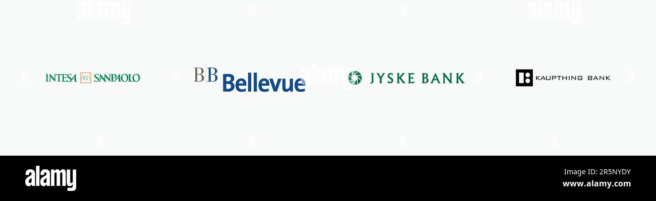 INTESA SANPAOLO Logo, KAUPTHING BANK Logo, BELLEVUE GROUP Logo, JYSKE ...