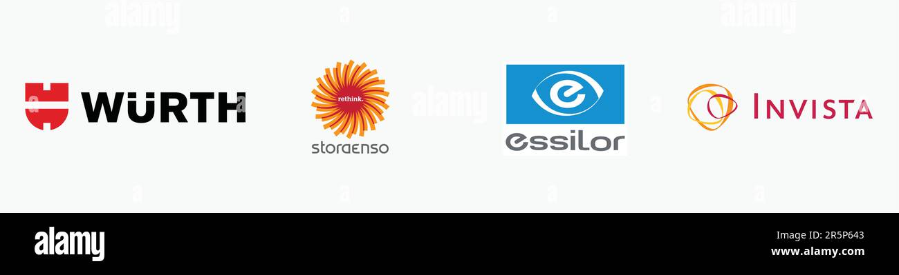 STORA ENSO Logo, INVISTA Logo, ESSILOR Logo, WÜRTH Logo, Editorial ...