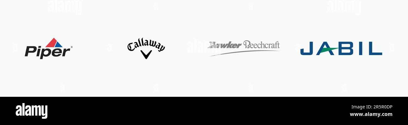 HAWKER BEECHCRAFT Logo, CALLAWAY Logo, PIPER AIRCRAFT Logo, JABIL ...