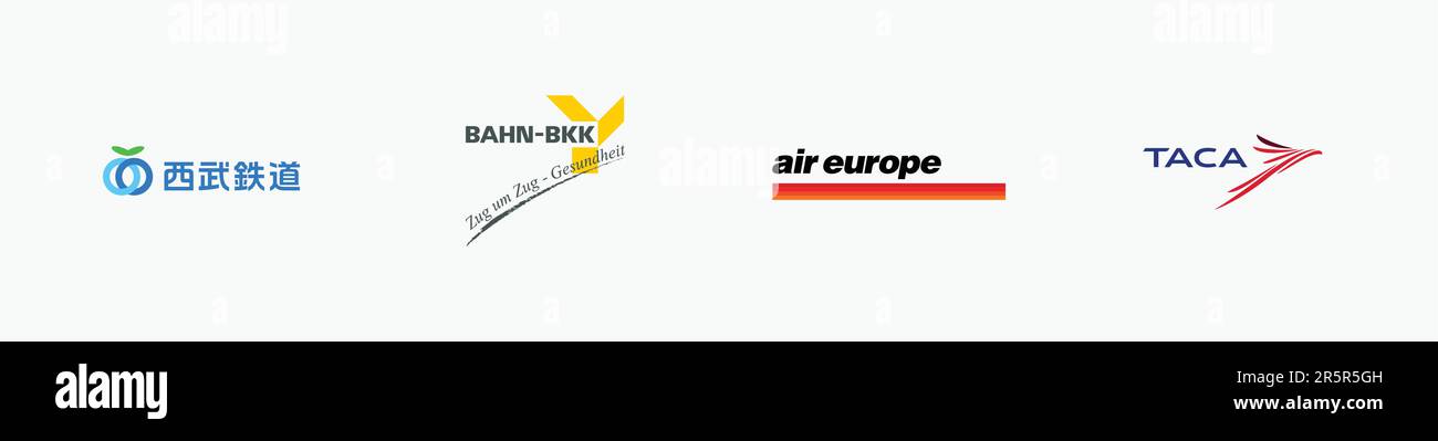 TACA AIRLINES Logo, SEIBU RAILWAY Logo, AIR EUROPE Logo, BAHN BKK Logo ...