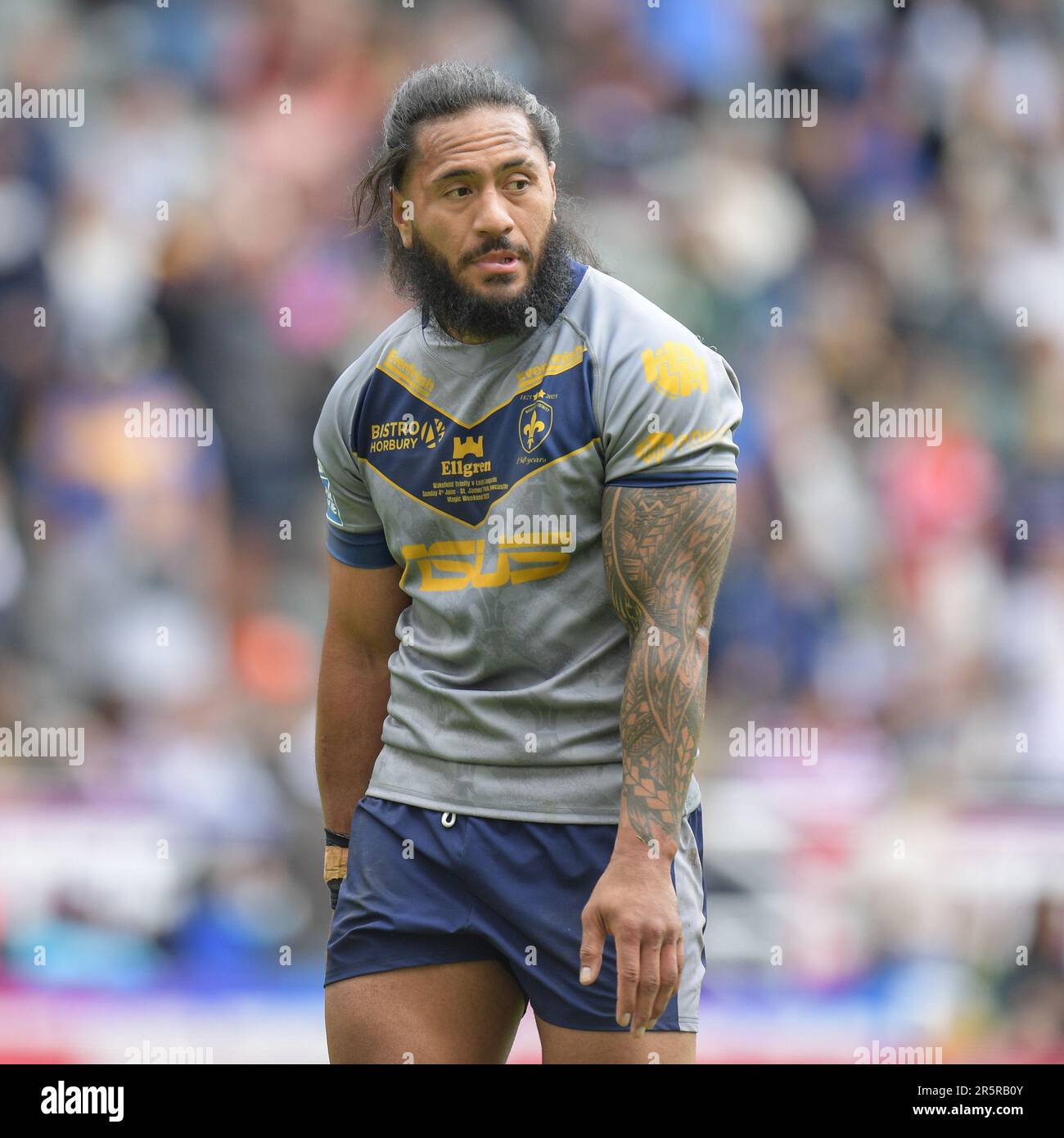 Newcastle, England - 4. Juni 2023 - Wakefield Trinity's Jorge Taufua ...