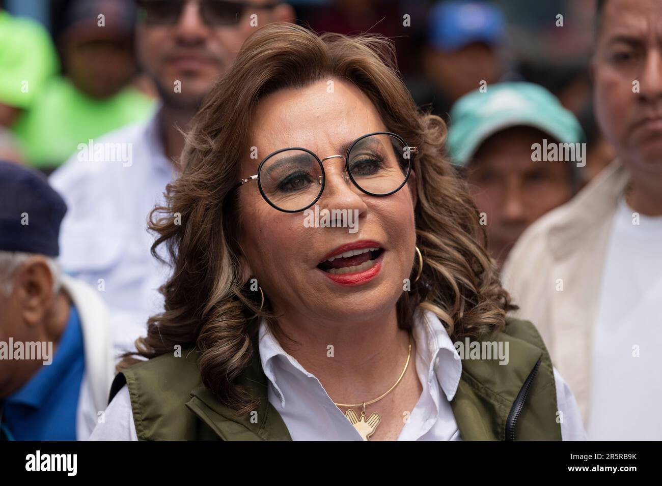 Sandra Torres, presidential candidate of the National Unity of Hope ...